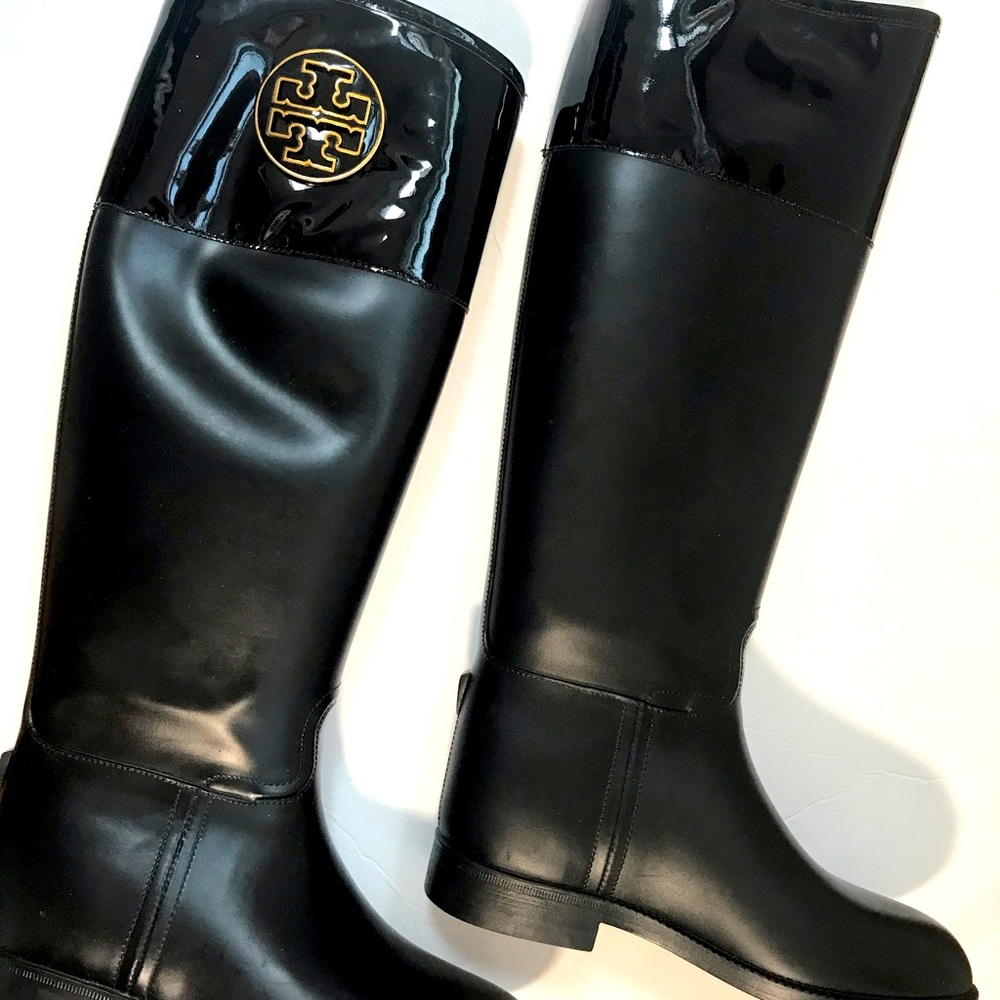 Tory Burch X Aigle Winnie Riding Rain Boots Sz 7 - Gem